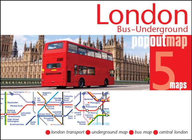 London Bus and Underground PopOut Map : Pocket-size, pop up map showing ...
